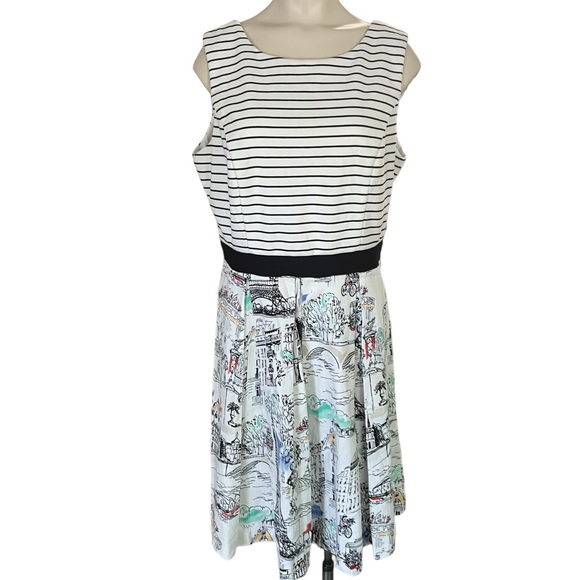 Cheeta B | Dresses | Cheeta B Fit And Flare Sleeveless Scoop Neck Midi ...